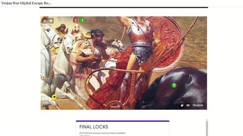 Trojan War DIGITAL ESCAPE ROOM for Google Drive® | Ancient Greece by ...