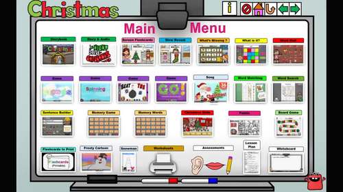 Christmas Lesson -- NO PREP PowerPoint Interactive Vocabulary Lesson
