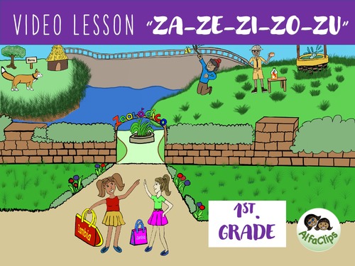FIRST GRADE SPANISH VIDEO LESSON/ ZA-ZE-ZI-ZO-ZU by AlfaClips | TPT