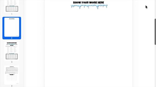 7th Grade Math Winter Fun Worksheet Review Activity 2-Step Equations ...