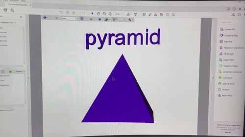 Pyramid 3D Shape Digital Model for Smartboards or Whiteboards | TPT