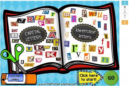 Boom Cards - Sorting Capital and Lowercase Letters - Distant Learning