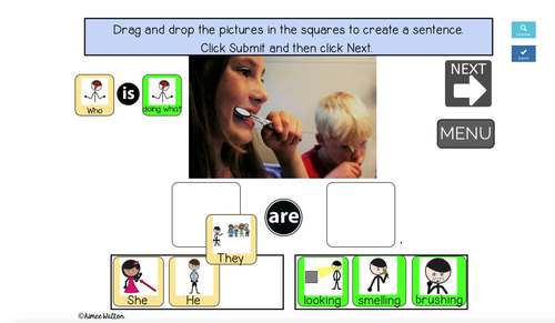 Formulating Simple Sentences by Answering Who, What, Where Speech Boom ...