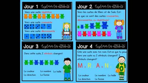 20 Days of Math FRENCH (Les Suites) by French Adventures | TpT