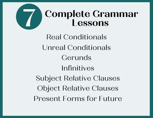 English Grammar Lesson Plan Bundle for Intermediate Adult ESL Set 2