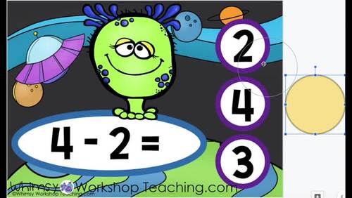 Google Slides Math Subtract Within 10 Aliens Distance Learning | TPT