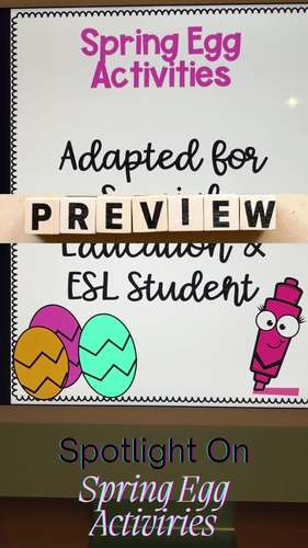 Differentiated and Adapted Springtime Easter Egg Activities | TPT