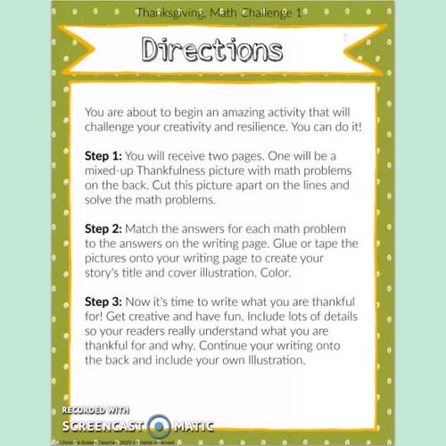 Dollar Deal Thanksgiving Math Writing Activity Multiples Multiplication