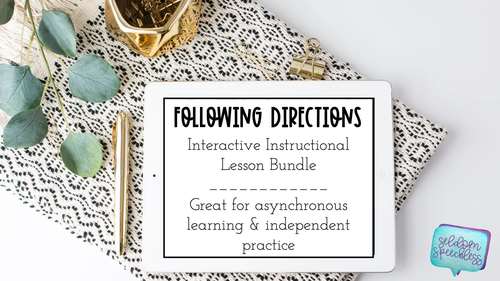 Following Directions Asynchronous Boom Card™ Lesson Bundle by Seldom ...