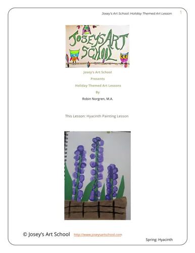 Hyacinths Art Lesson Discussion and Writing Activity by The Gifted Learner