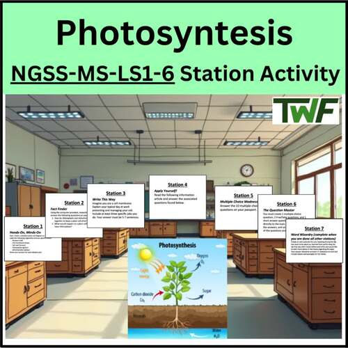 Photosynthesis - Station Activity - NGSS-MS-LS1-6 by Teach With Fergy
