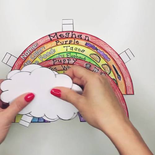 All About Me 3-D Rainbow Poster- Digital Version Included! by Meghan Snable