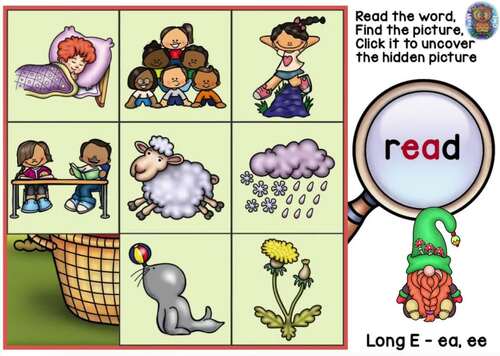 Long E Boom Cards Game EA EE by Funny Owl | TPT