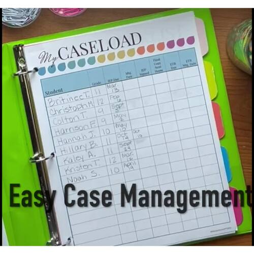 Progress Monitoring Tracking Sheets IEP Data Collection Binder EDITABLE