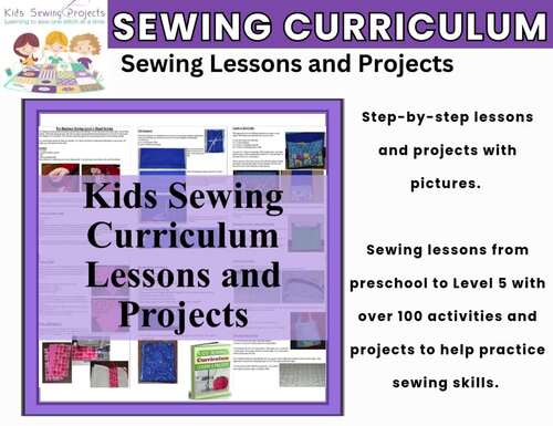 Kids Sewing Lessons and Projects Curriculum Ebook by Great Kids Activities