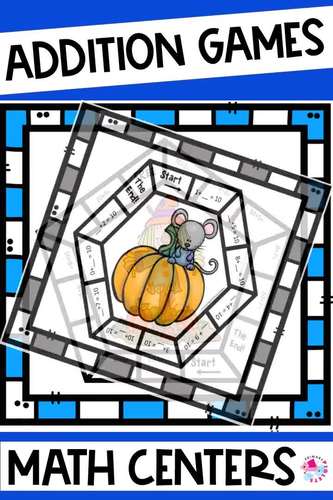 Fall Addition Facts Games Math Centers by Primary Piglets | TPT
