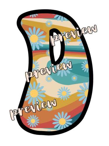 Retro Bulletin Board Letters and Numbers for Classroom Decor by Anh Huynh