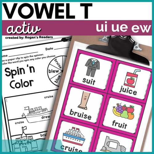 Long U Vowel Teams EW, UE, UI Activities & Worksheets by Rogan's Readers