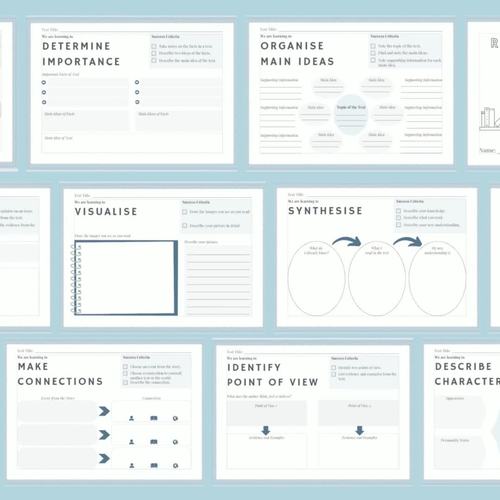 Reading Strategies Graphic Organisers | Printable Bundle by Brolga ...