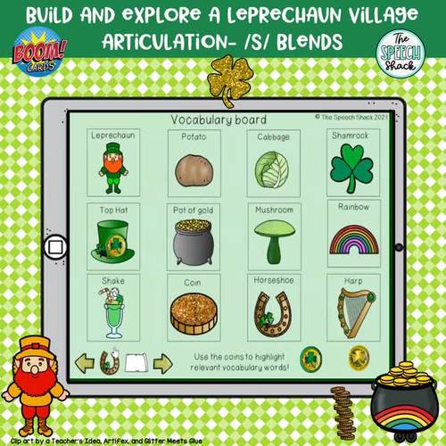St. Patrick's Day Leprechaun Village Articulation BOOM Cards™ - /s/ blends