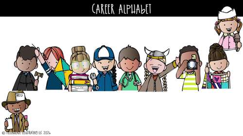 Career Alphabet clip art, job, employment COMBO PACK by Melonheadz Clipart
