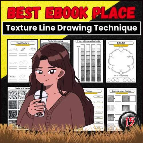 Texture Line Drawing Techniques Worksheet by Lib Anatomy school | TPT