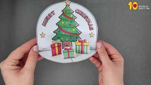 3D Christmas Tree Craft by 10 Minutes of Quality Time | TPT