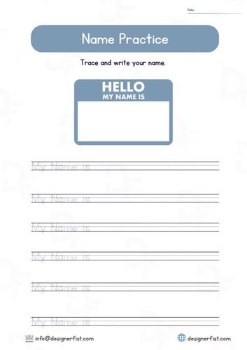 Autism Name Practice Worksheet For Childs by Inclusive Learning Support