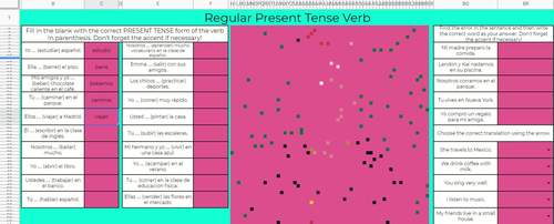 Regular Present Tense Verbs Digital Mystery Picture | Frida Spanish ...