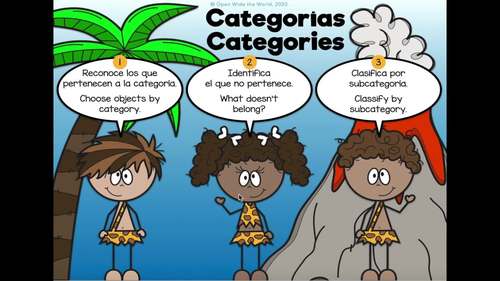 Bilingual Speech Therapy Categories Categorías Boom Cards™ English and ...