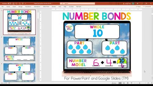 Spring Number Bonds Addition and Subtraction for Google (TM) & PowerPoint