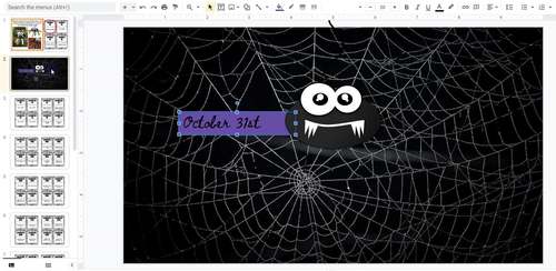 Halloween Spelling Practice Spider Legs Word Study Google Slides Templates