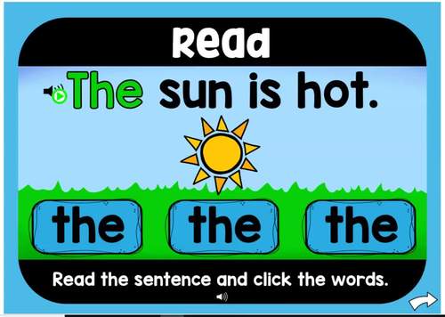 Sight Words ‘The’ Boom Cards™ – Digital Task Cards | Distance Learning