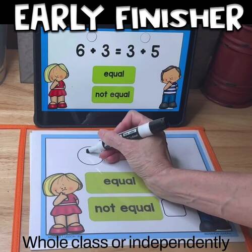 Equal Expressions Balancing Equations 1st Grade Early Fast Finisher Bins