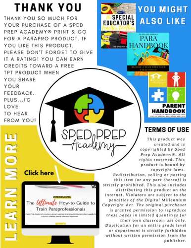 Paraprofessional Support- How to do a Read Aloud Print and Go Lesson