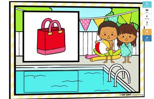 Pool Party CVC Words - Boom Cards - Distance Learning by Bethany Gardner