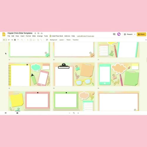 Slide Templates for Google Slides | Timers | Text Stickers | Hippie Chick