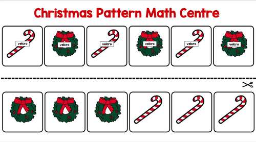 Christmas Pattern Matching Math Centre for Autism and Special Education