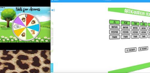 Nuts for Acorns Interactive Boom Card Game for Articulation with Spinner