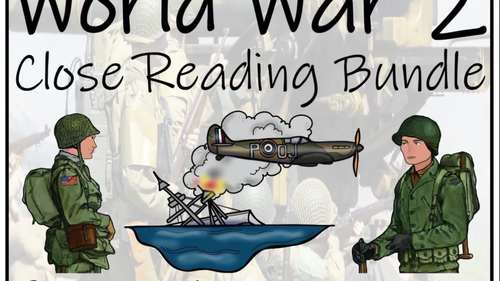 World War II Close Reading Comprehension Bundle | 3rd Grade & 4th Grade