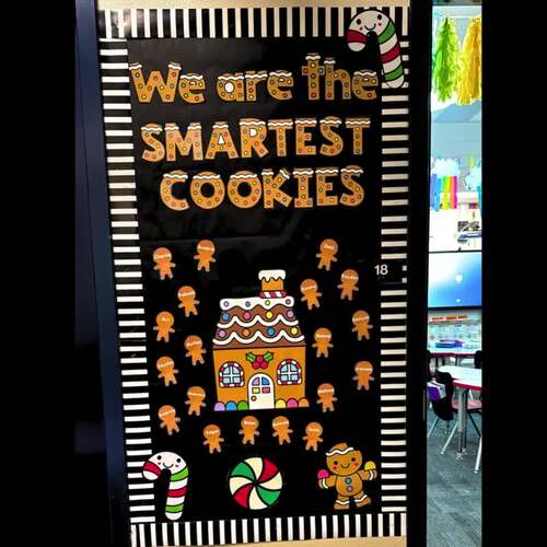 Editable Winter Bulletin Board Gingerbread Man Display Christmas