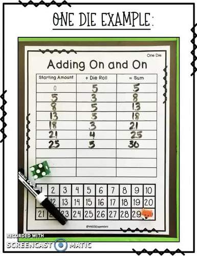 Mini Eraser Math Activity - Addition and Subtraction Practice (K-2)