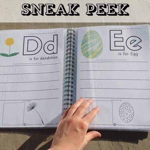 Spring Nature Themed Alphabet tracing Letter Formation Practice Worksheets