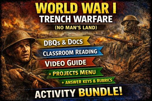World War I Trench Warfare Activity Bundle | No Man’s Land, DBQs ...