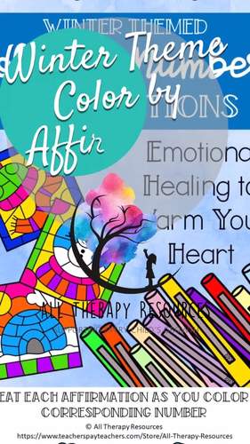 WINTER SEL Color by Numbers - Mental Health Anxiety Growth Mindset ...