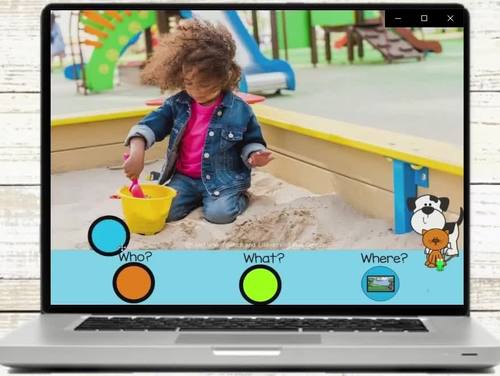 Spring Speech Therapy Picture Scenes with WH Question Visuals ...