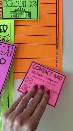 Meet the Teacher Back to School Night Editable Template Open House Forms