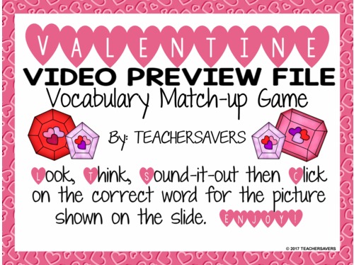 Valentines Day Interactive Powerpoint Game PREVIEW video by TEACHERSAVERS
