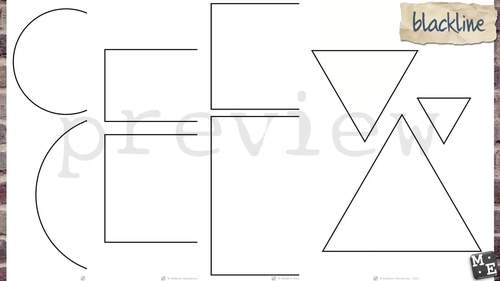 2D SHAPE SORT Basic Shapes Names Size and Colours Printable Activity