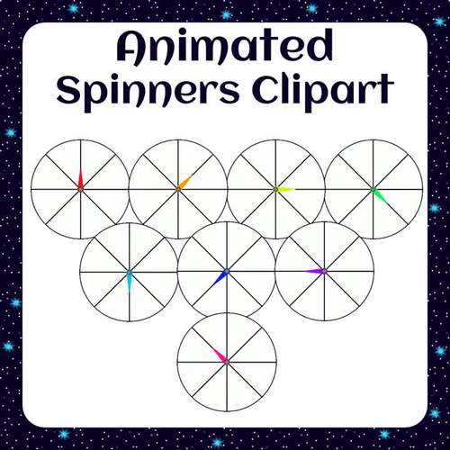 Animated GIF Customizable Spinners Clipart – 8 Sections | TpT